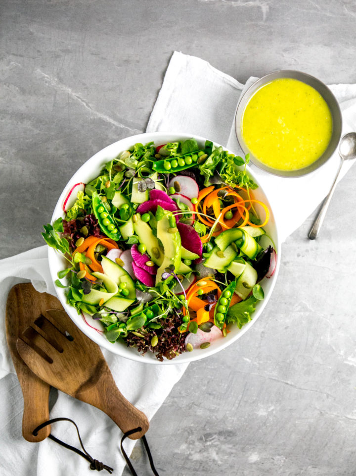 Honey Basil Vinaigrette with a Simple Spring Salad – Love, Chef Laura